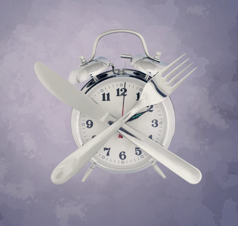 Lunch stock image. Image of knife, face, clock, spoon - 59997921