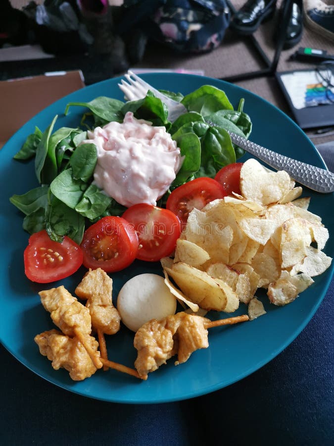 Lunch break crunch stock image. Image of vegetable, fish - 232487121