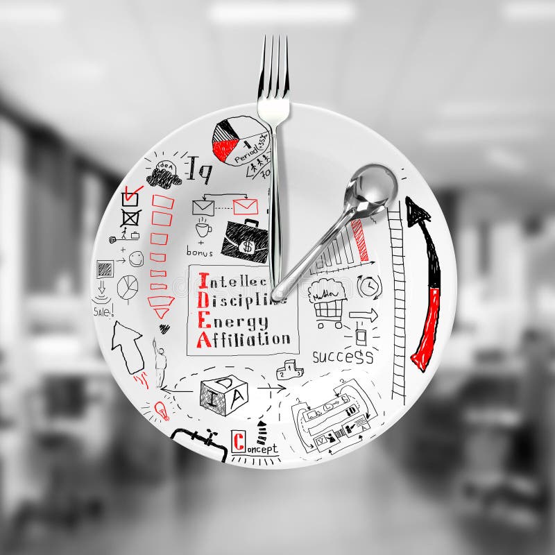 Lunch and Business Strategy Stock Image - Image of plate, plan: 34982947