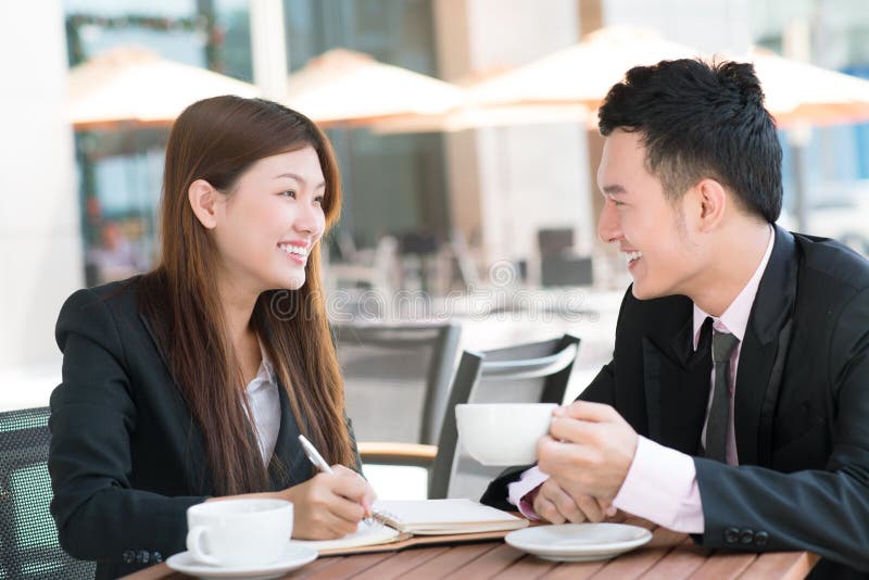 Lunch with colleague stock photo. Image of discussing - 28376688