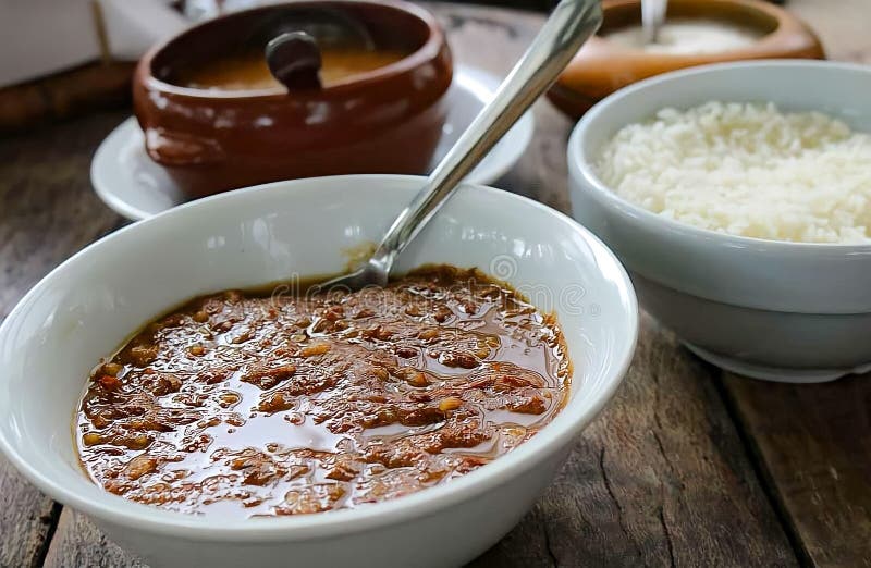 Lunch Cooked Meat Rice, Typical Barreado Dish Stock Image - Image of ...