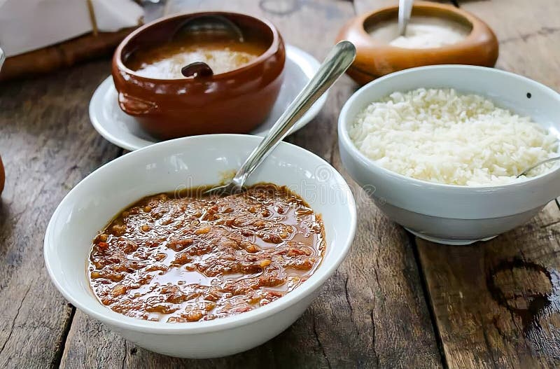 Lunch Cooked Meat Rice, Typical Barreado Dish Stock Photo - Image of ...
