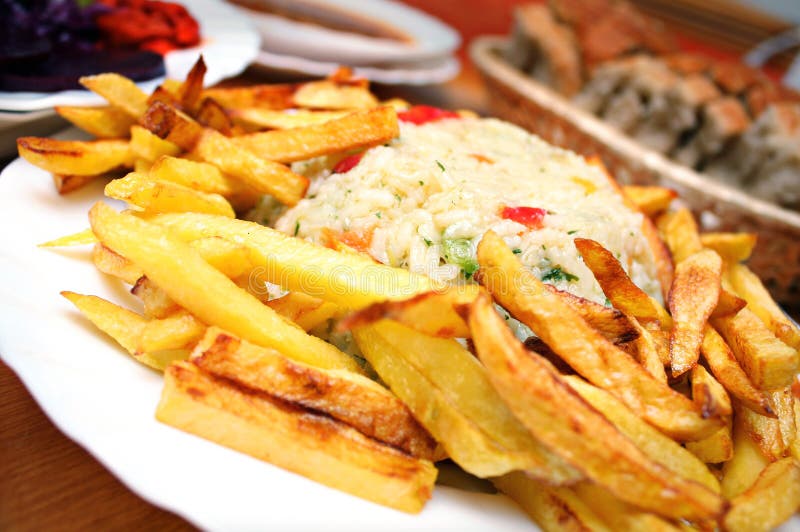 Lunch Delicious Potato Rice Stock Photo - Image of lunch, potato: 8137658