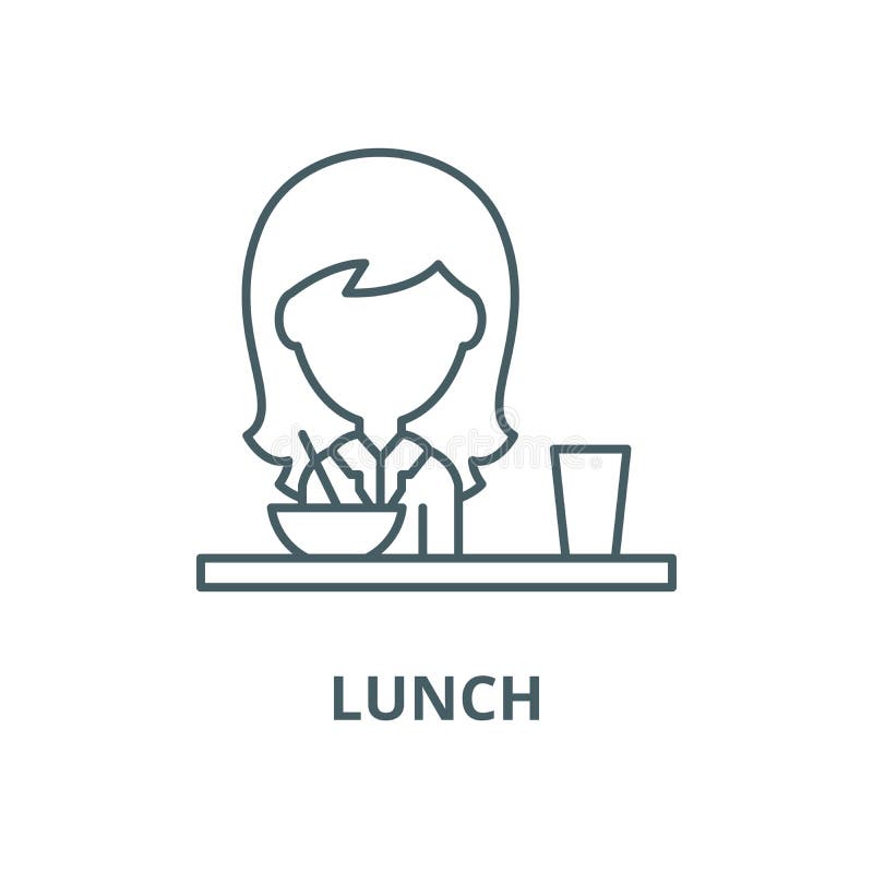 Lunch in the Dining Room Vector Line Icon, Linear Concept, Outline Sign ...