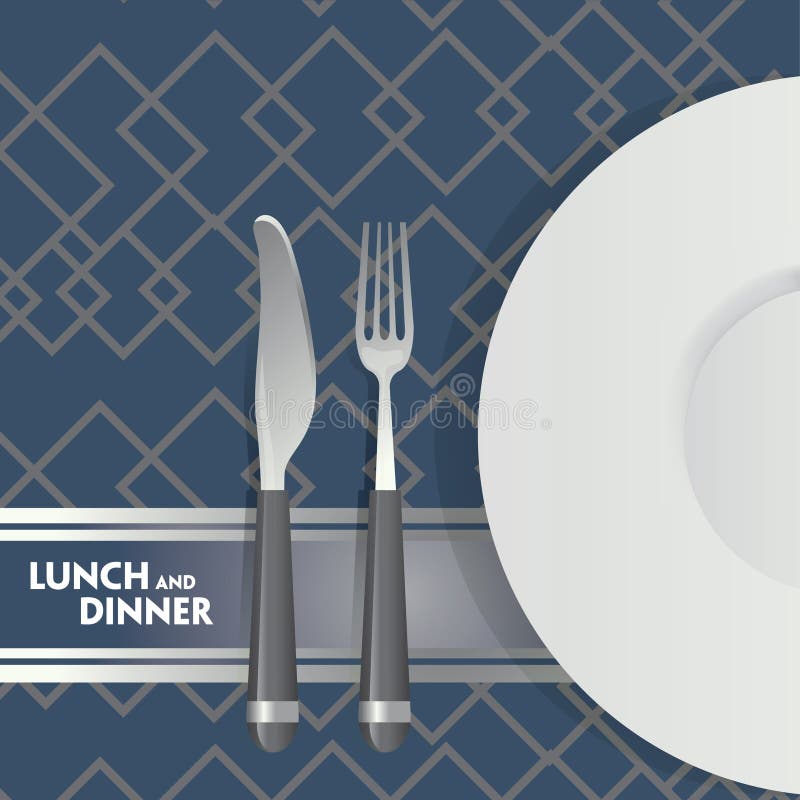 Lunch and Dinner Poster. Vector Illustration Decorative Design Stock ...