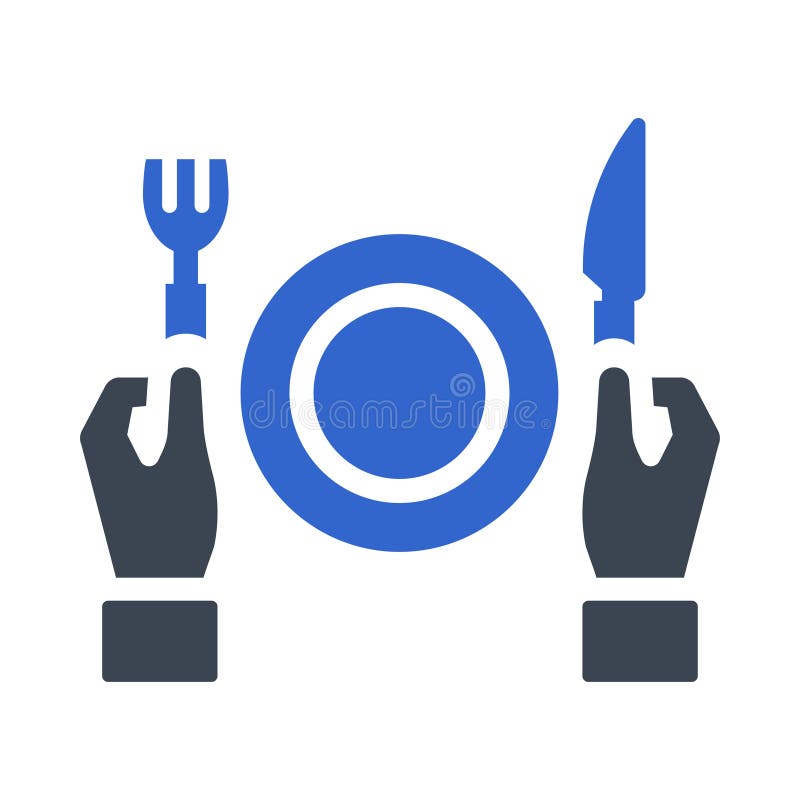 Lunch, dinner time icon stock vector. Illustration of fork - 273799831