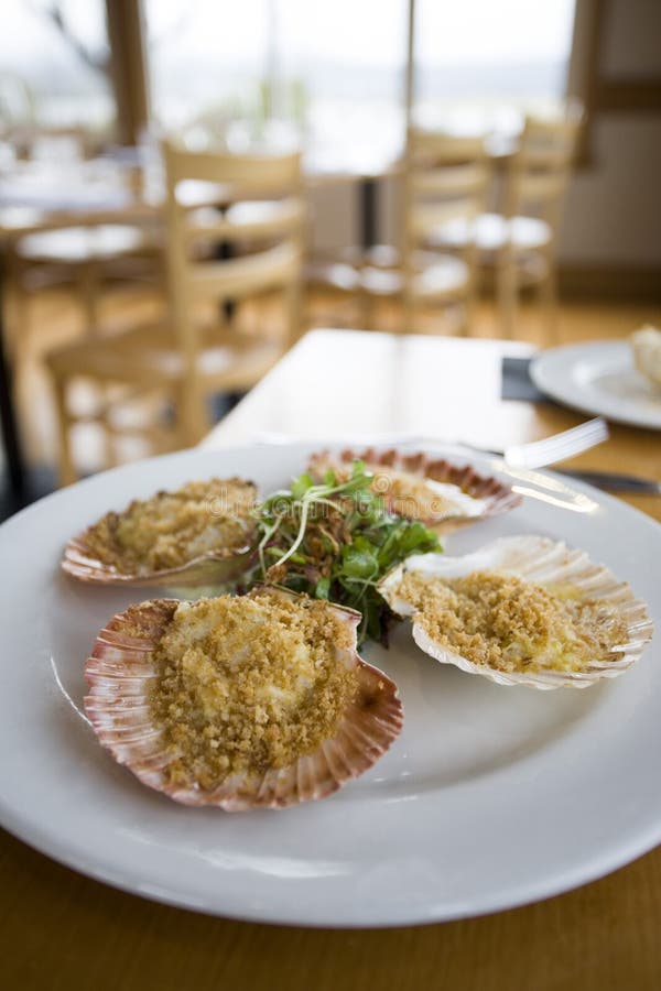Lunch at Fancy Restaurant Scal Stock Photo - Image of grilled, bowl ...