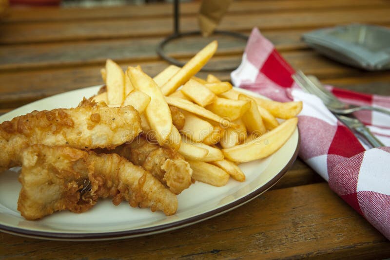 Lunch. Fish and chips stock image. Image of time, cuisine - 23874023
