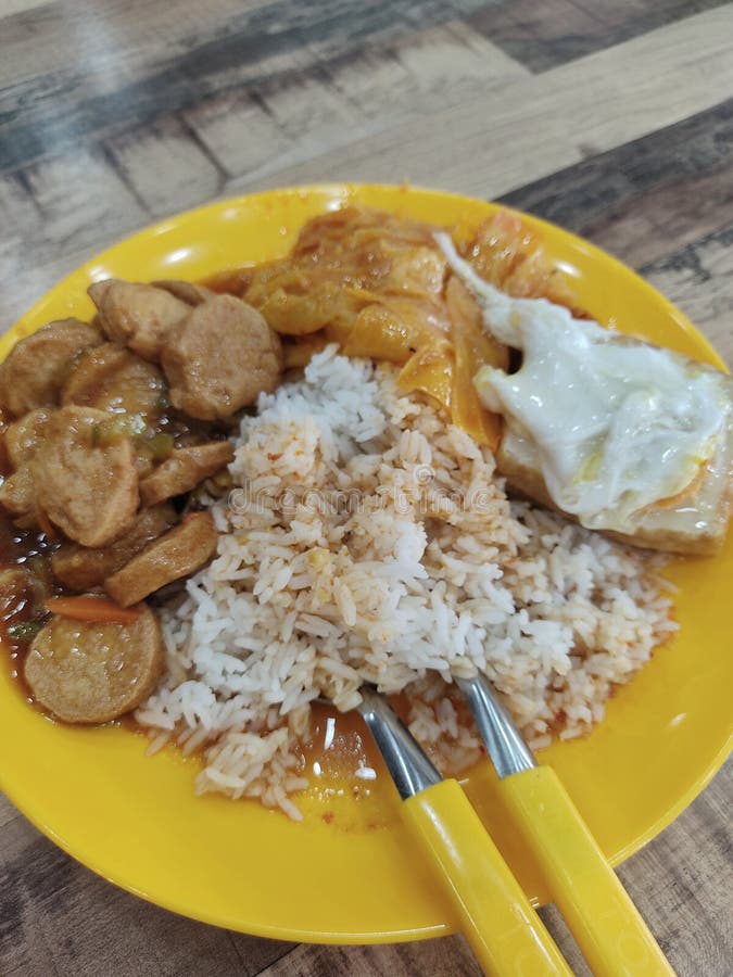 This is the Lunch Hour, Let& X27;s Have a Plate of Rice Stock Image ...