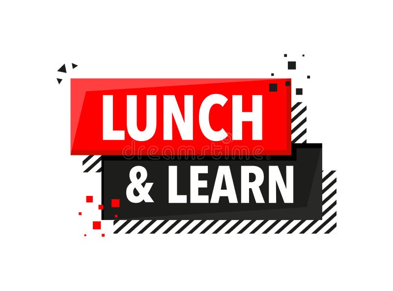Lunch and Learn Announcement Megaphone Label. Loudspeaker Speech Bubble ...