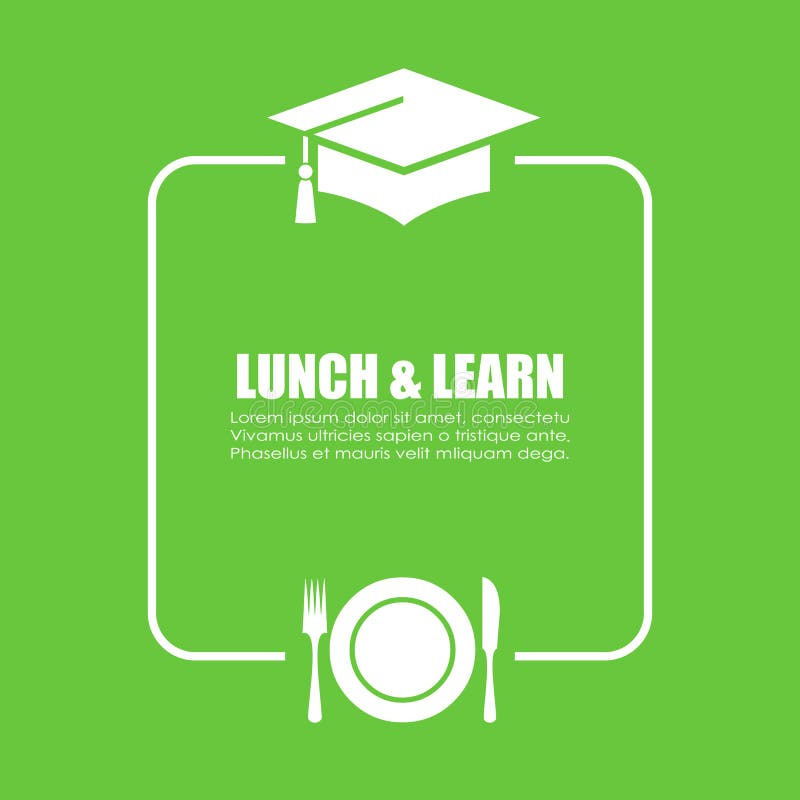 Lunch and learn icon stock vector. Illustration of flat - 138483656
