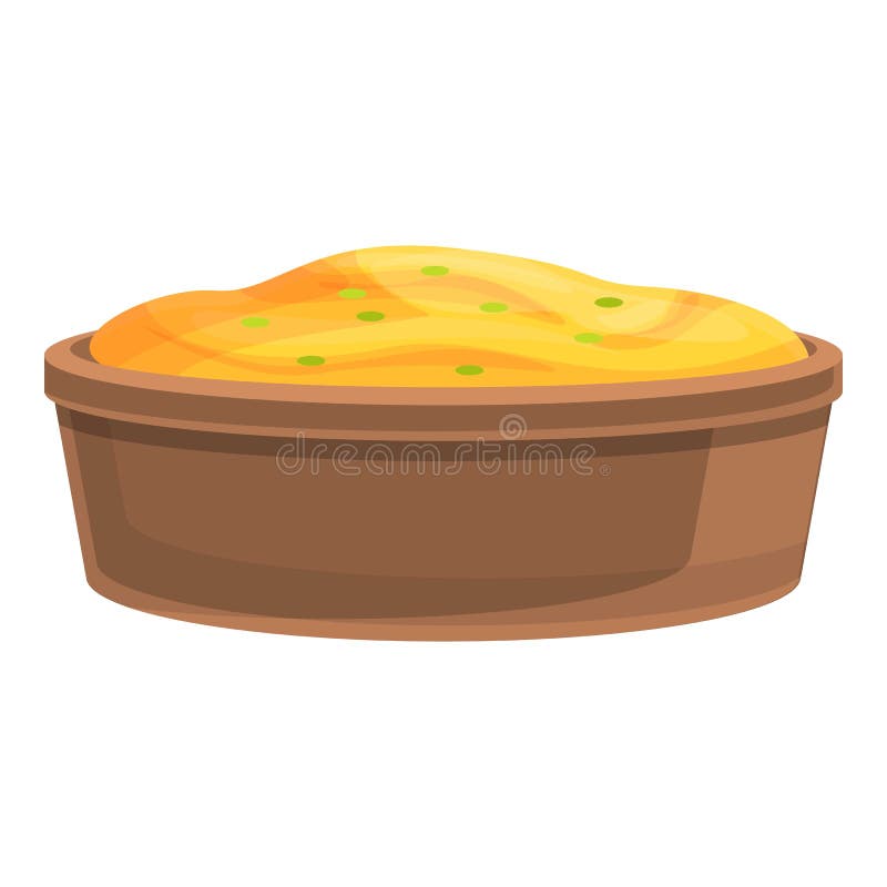 Lunch Mashed Potatoes Icon, Cartoon Style Stock Vector - Illustration ...