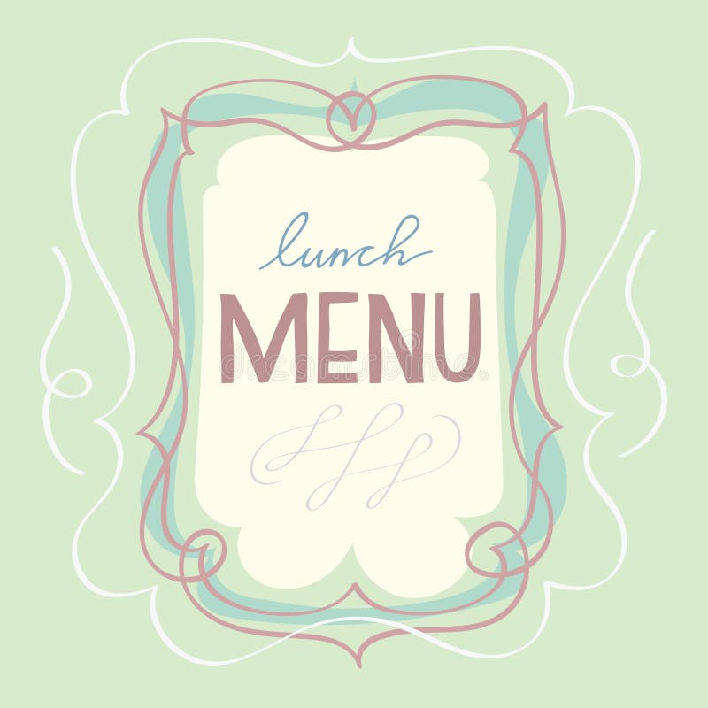 Lunch Menu Label. Vector Illustration Decorative Design Stock Vector ...