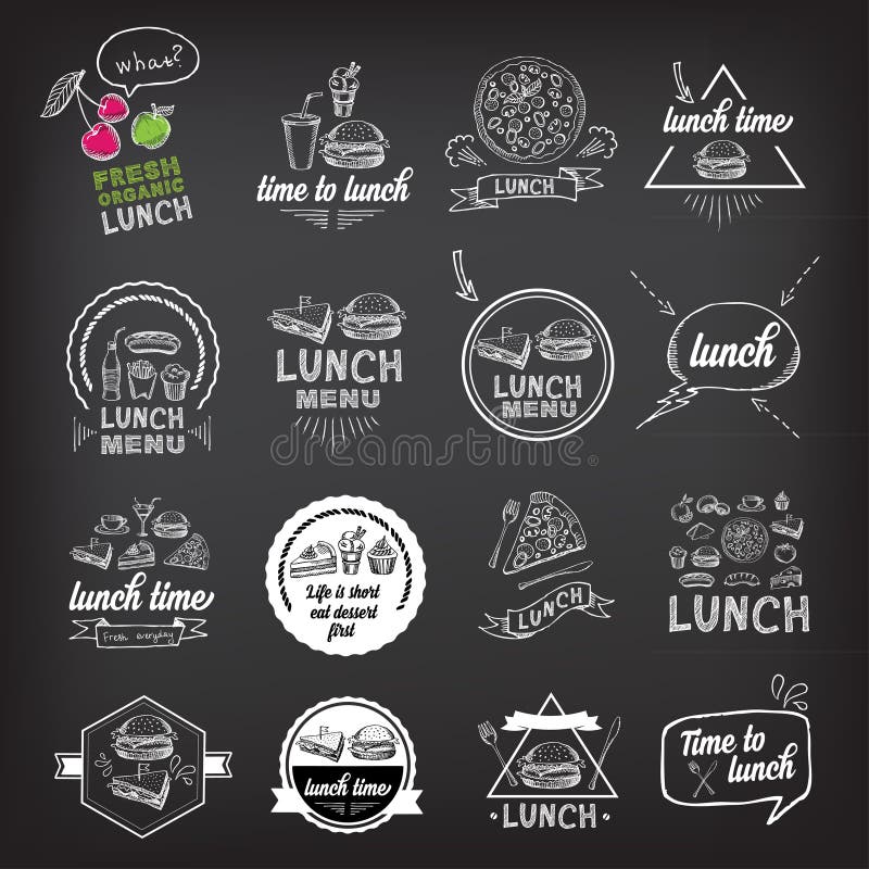 Lunch Menu, Restaurant Design. Stock Vector - Illustration of label ...
