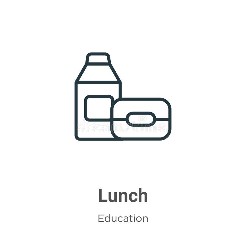 Lunch Box Outline Vector Icon. Thin Line Black Lunch Box Icon, Flat ...