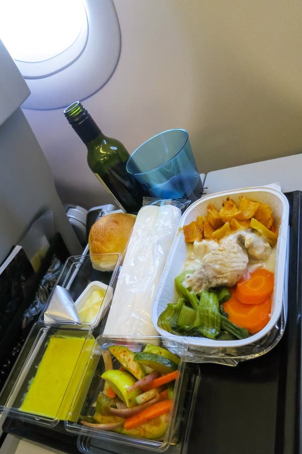 Lunch in a plane stock photo. Image of cabin, commercial - 66350218