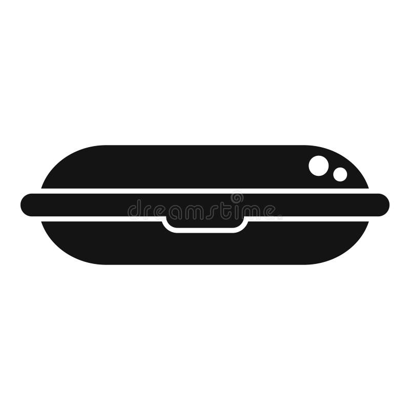 Lunch Plastic Box Icon Simple Vector. Street Fast Food Stock Illustration - Illustration of pack ...