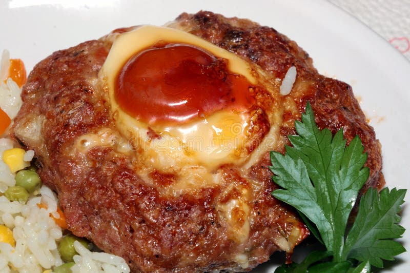 Lunch plate stock image. Image of healthy, ball, rice - 19120417