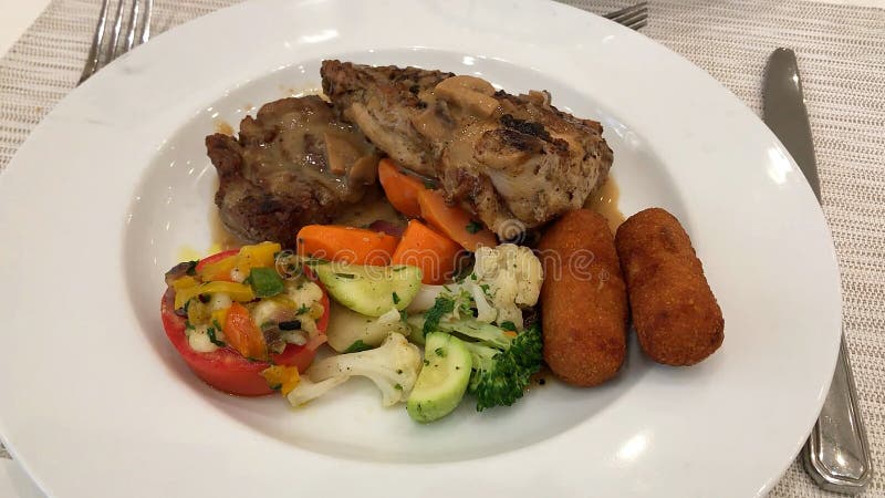 Lunch Set in a Local Restaurant in Egypt. Stock Image - Image of recipe ...