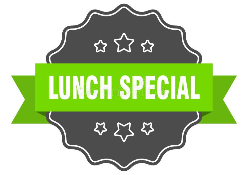 Lunch special label stock vector. Illustration of black - 194926539