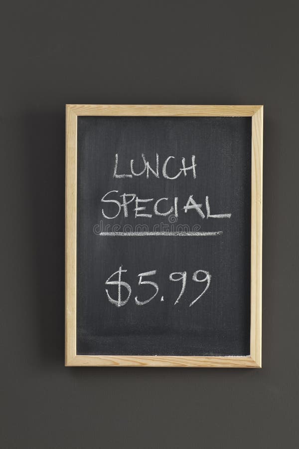 Lunch special. Menu sign stock image. Image of textured - 22632357