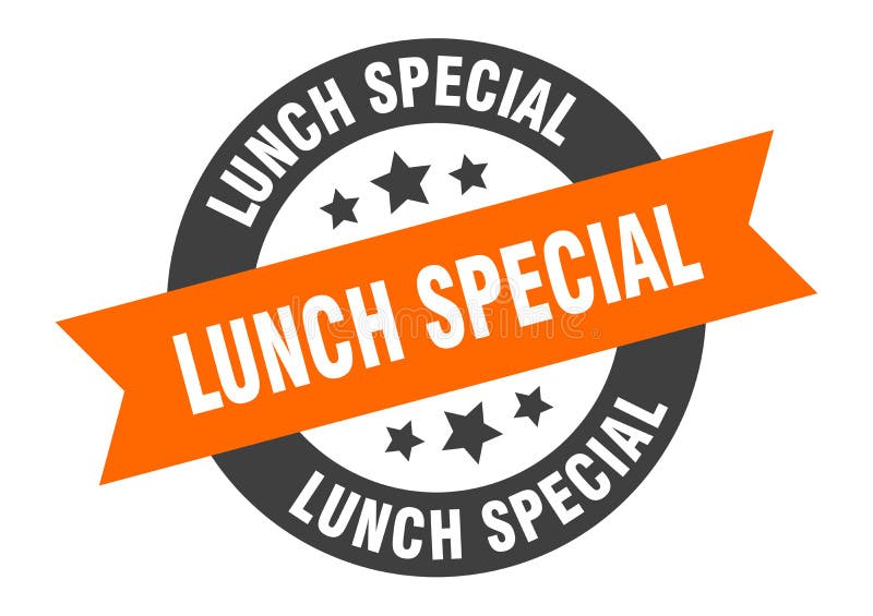 Lunch Special Sign. Lunch Special Round Ribbon Sticker Stock Vector ...