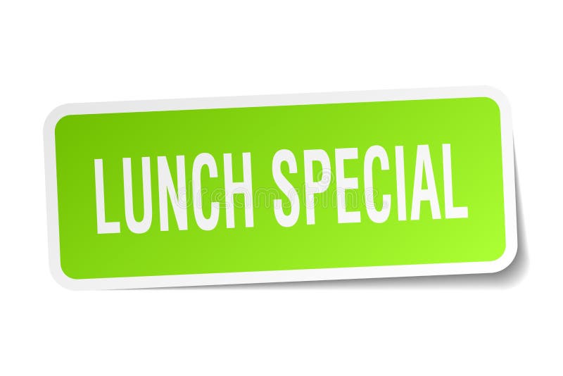 Lunch Special Square Sticker Stock Vector - Illustration of ...
