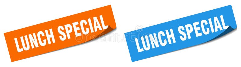 Lunch Special Sticker. Lunch Special Sign Set Stock Vector ...