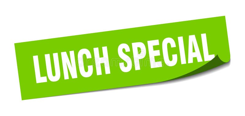 Lunch Special Sticker. Lunch Special Square Sign Stock Vector ...