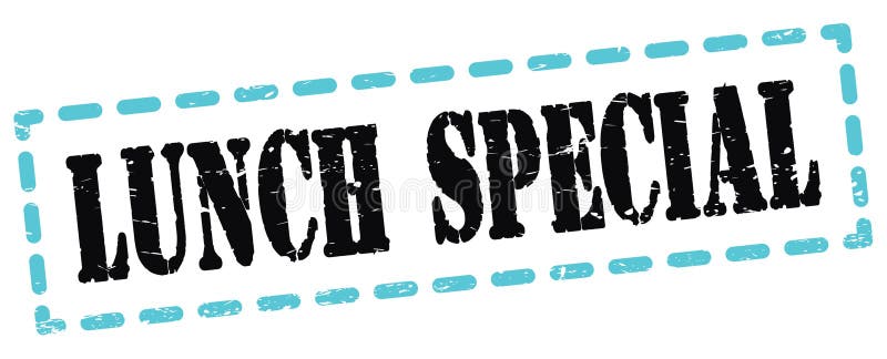 LUNCH SPECIAL Text Written on Blue-black Stamp Sign Stock Illustration ...