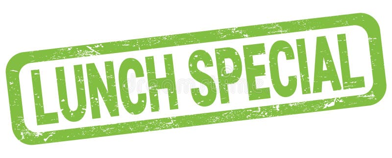 LUNCH SPECIAL Text Written on Green Rectangle Stamp Stock Illustration ...