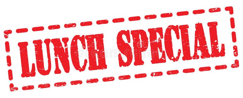 LUNCH SPECIAL Text Written on Red Stamp Sign Stock Illustration ...