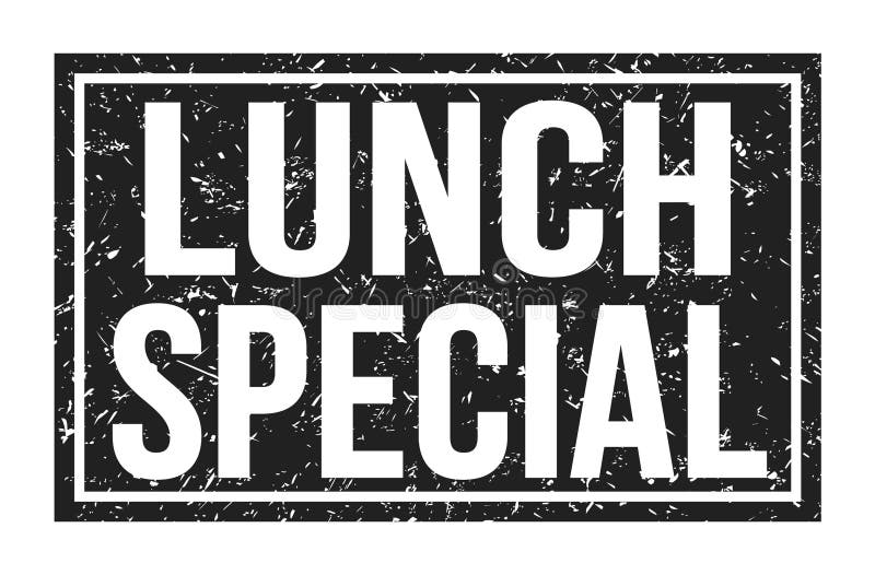 LUNCH SPECIAL, Words on Black Rectangle Stamp Sign Stock Illustration ...