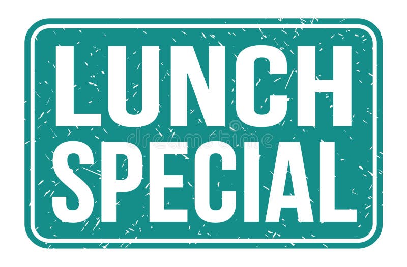 LUNCH SPECIAL, Words on Blue Rectangle Stamp Sign Stock Illustration ...