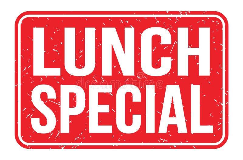 LUNCH SPECIAL, Words on Red Rectangle Stamp Sign Stock Illustration ...