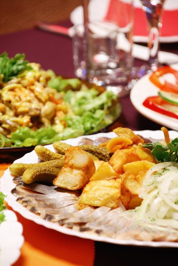 Lunch table stock photo. Image of vegetable, group, utensil - 11740426