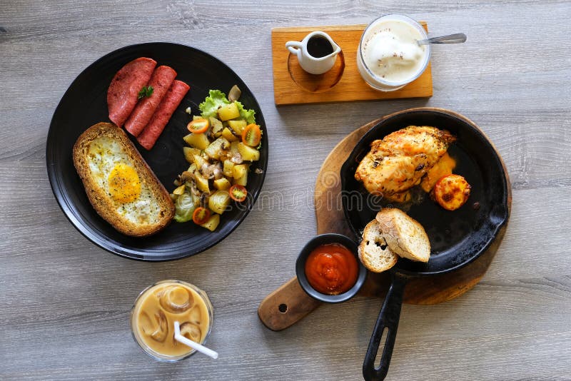 Lunch on the Table, Good Menu Today Stock Photo - Image of fish ...
