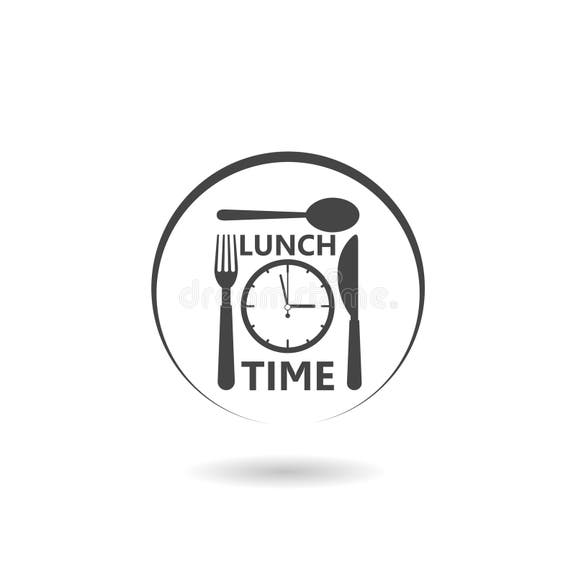 Lunch Time App Icon with Shadow Stock Vector - Illustration of digital ...
