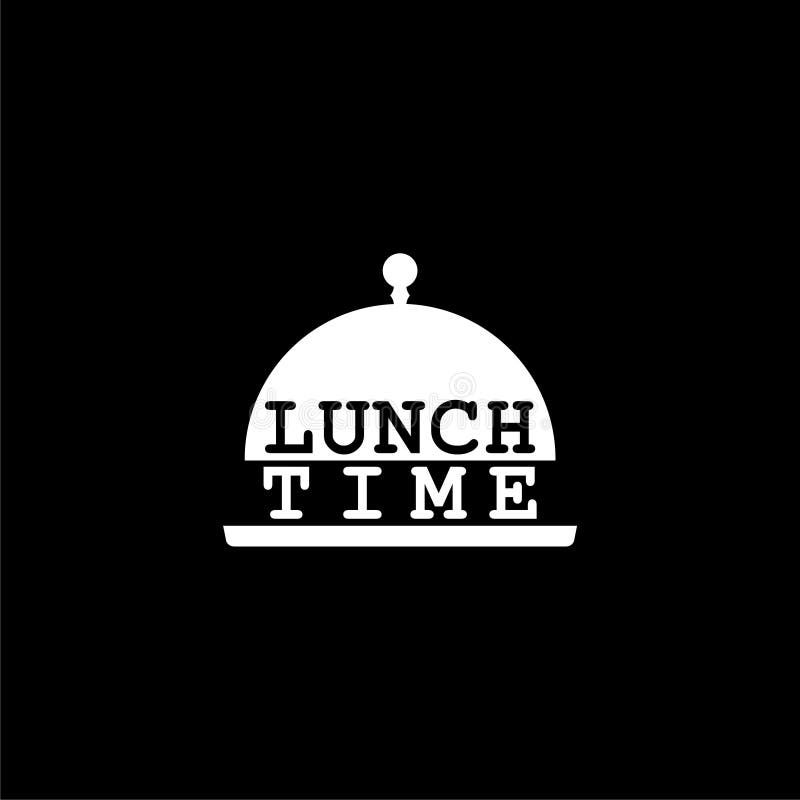 Lunch Time Simple Icon, Flat Design Isolated on White Background Stock ...