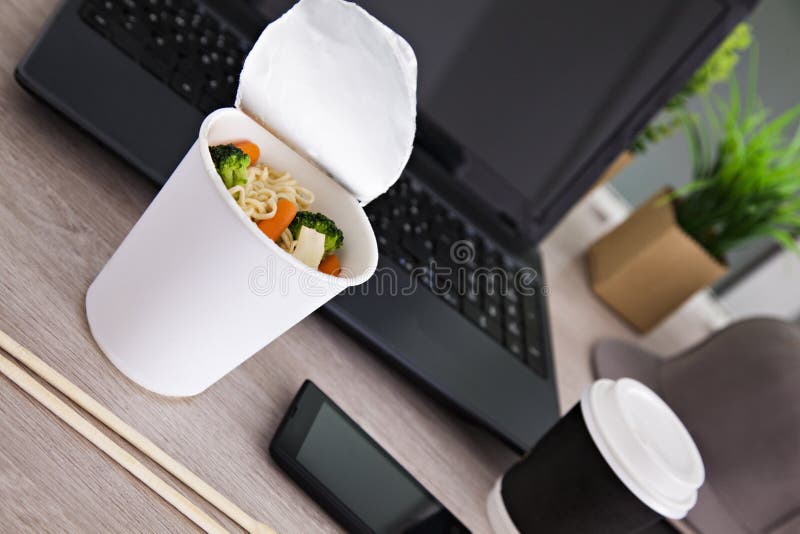 Lunch Time in Office stock image. Image of freshness - 73240039