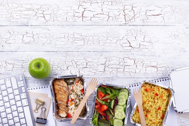 Lunch Time in Office. Food Delivery Editorial Photo - Image of organic ...