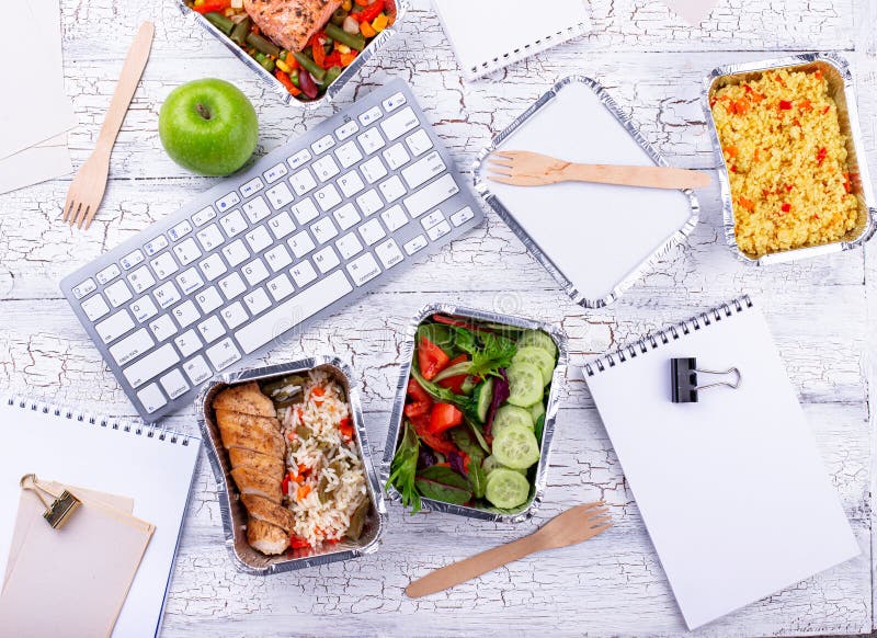 Lunch Time in Office. Food Delivery Editorial Stock Photo - Image of ...