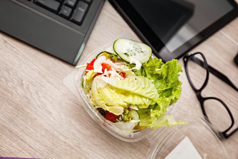 Lunch Time in Office stock photo. Image of digital, morning - 63512020