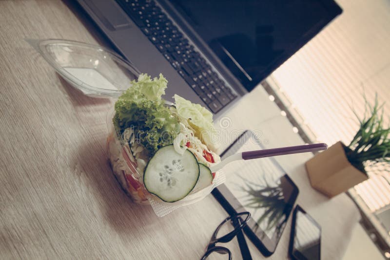 Lunch Time in Office stock image. Image of computer, occupation - 86823423