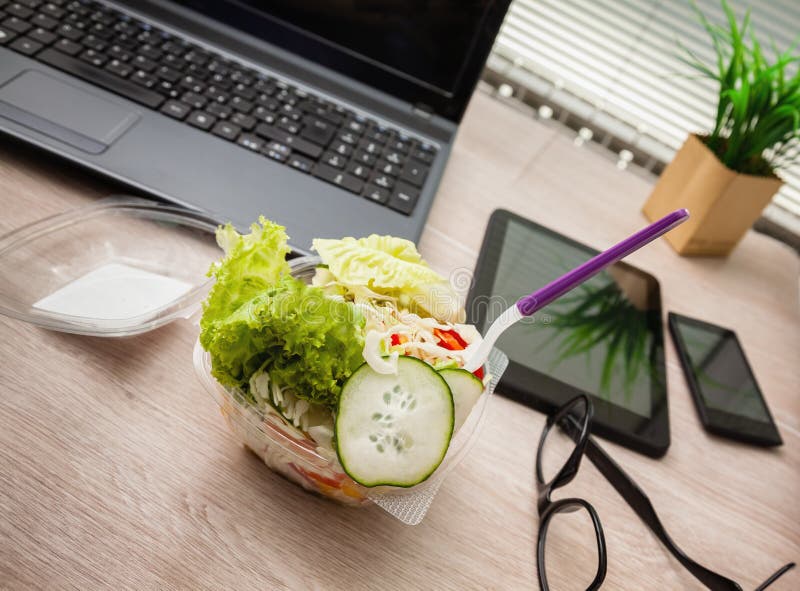 Lunch Time in Office stock image. Image of digital, people - 86823537
