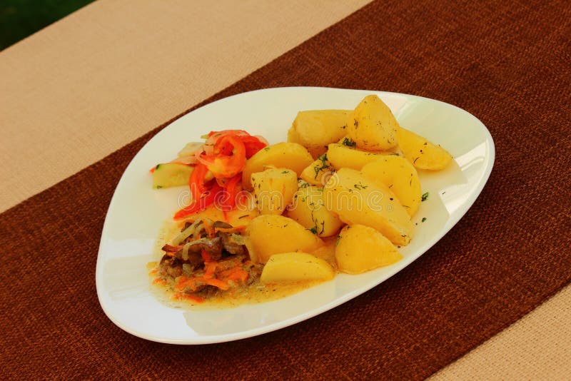 Lunch time stock image. Image of plate, restaurant, chicken - 48433757