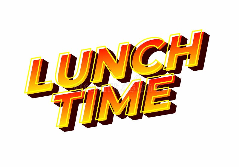 Lunch Time. Text Effect for Restaurant Advertising Needs Both Online ...