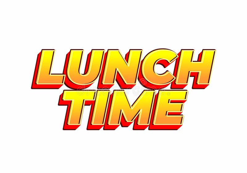 Lunch Time. Text Effect for Restaurant Advertising Needs Both Online ...