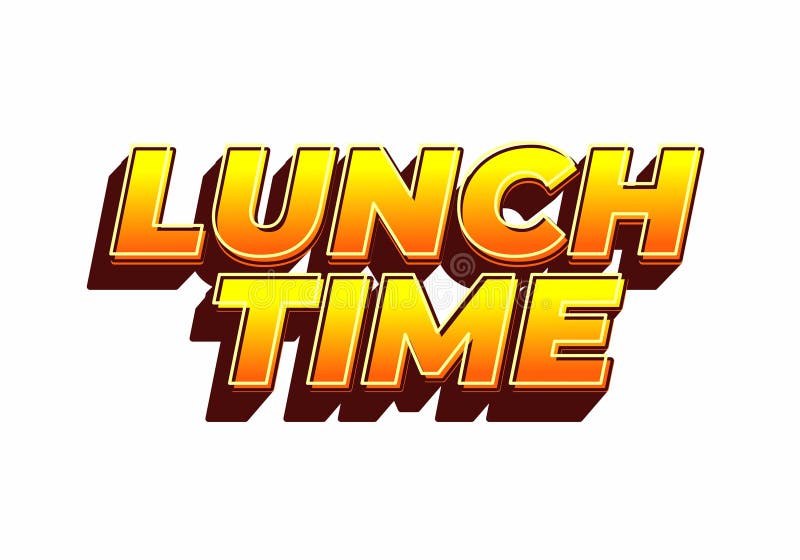 Lunch Time. Text Effect for Restaurant Advertising Needs Both Online ...