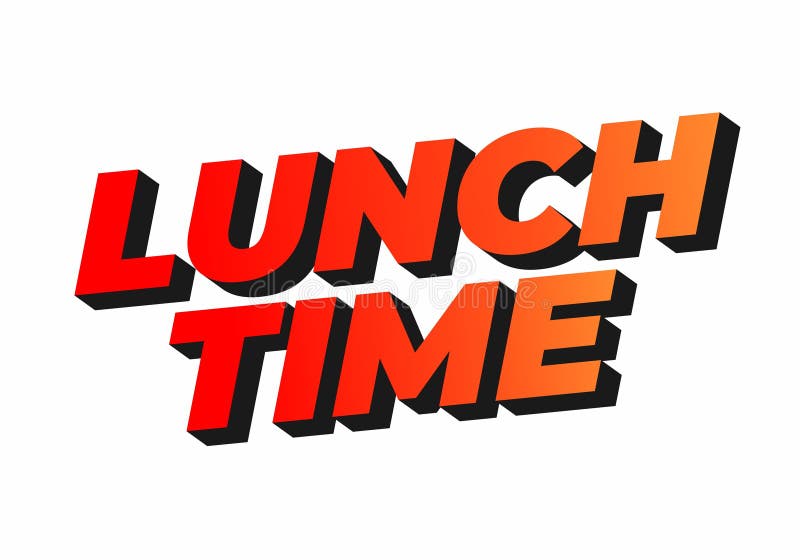 Lunch Time. Text Effect for Restaurant Advertising Needs Both Online ...